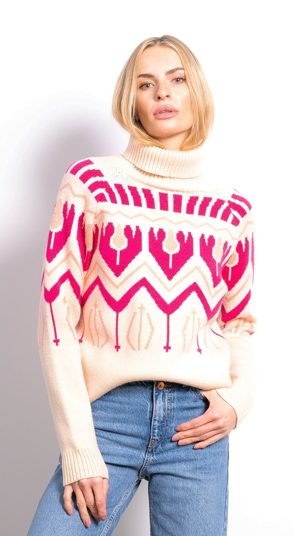 Violet Fair Isle T-Neck – CentralParkWest